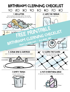 Bathroom Cleaning Chart – Lili Ribeira – Illustration and Design